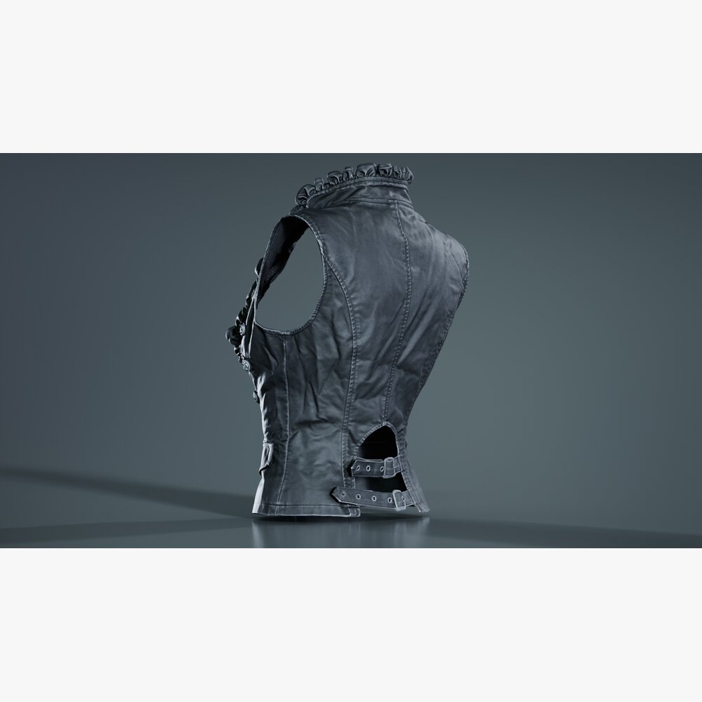 Frils Leather Vest 3D model - Download Shirts on 3DModels.org