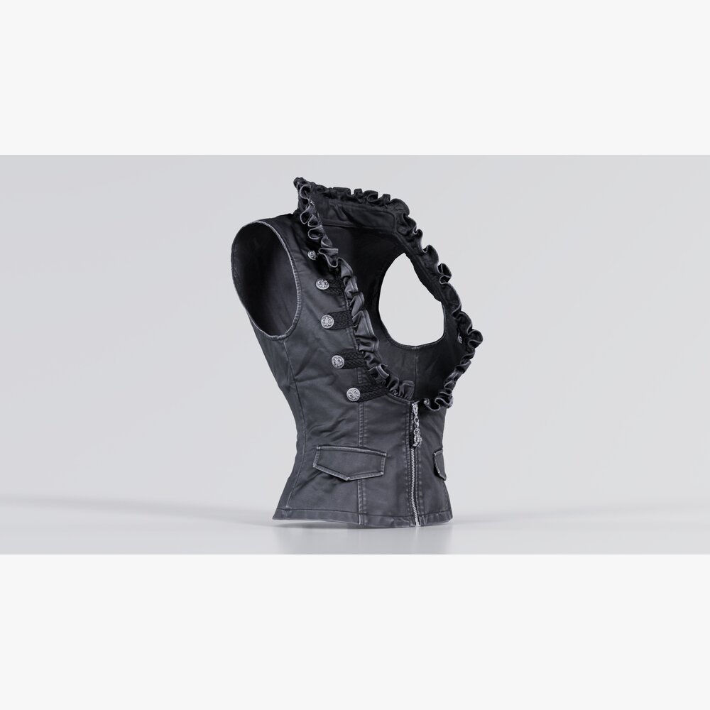 Frils Leather Vest 3D model - Download Shirts on 3DModels.org