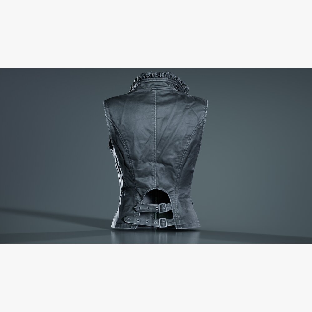 Frils Leather Vest 3D model - Download Shirts on 3DModels.org
