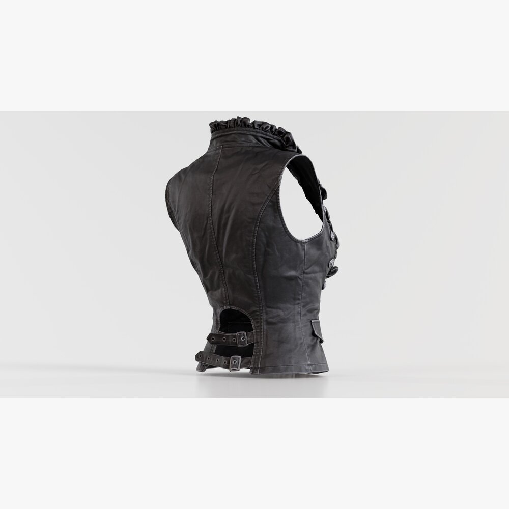 Frils Leather Vest 3D model - Download Shirts on 3DModels.org