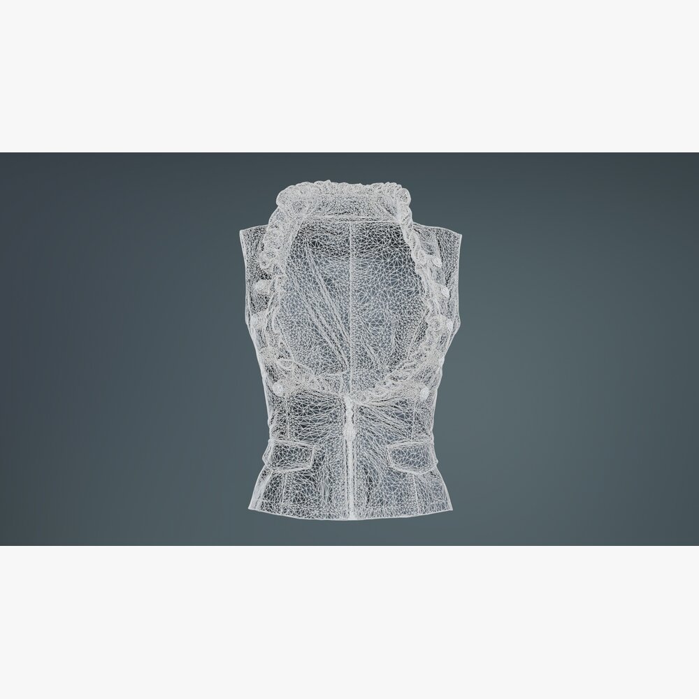 Frils Leather Vest 3D model - Download Shirts on 3DModels.org