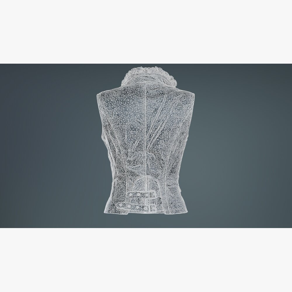 Frils Leather Vest 3D model - Download Shirts on 3DModels.org