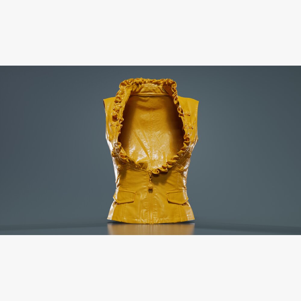 Frils Leather Vest 3D model - Download Shirts on 3DModels.org