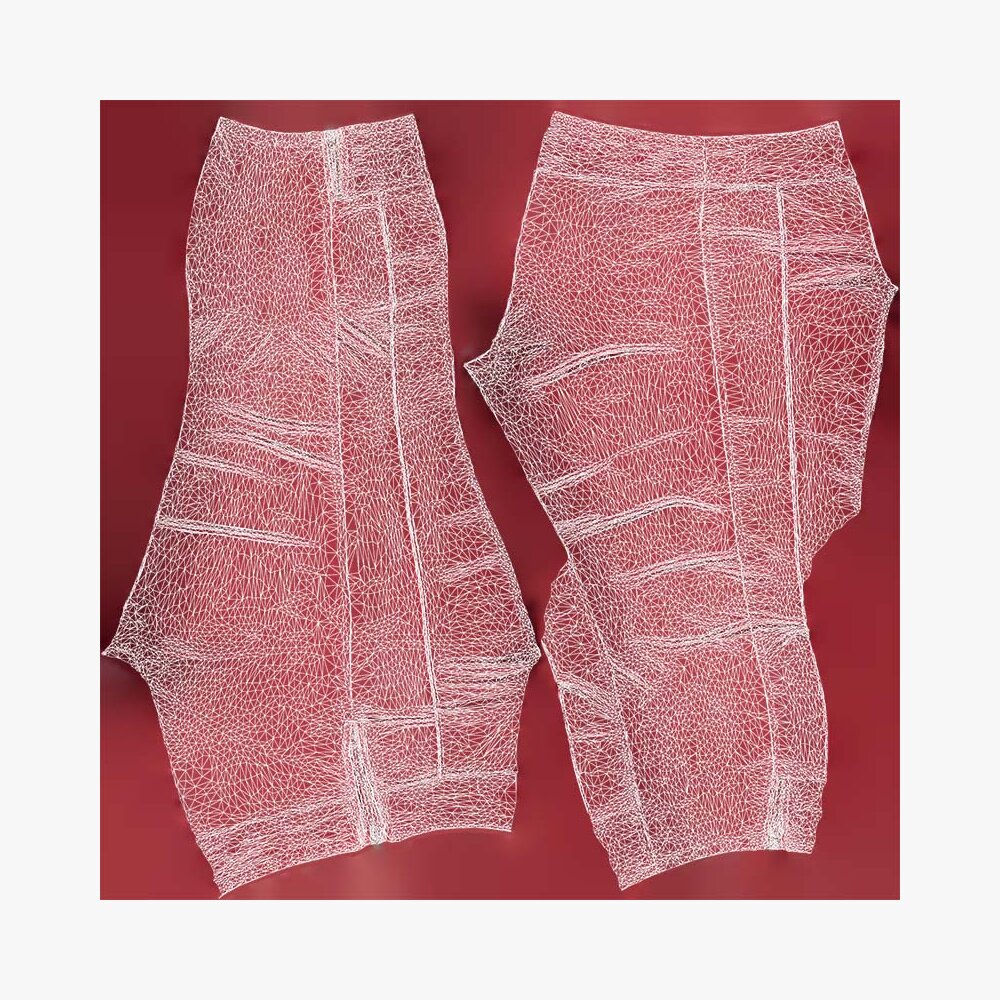 Frontal Detail Leather Trousers 3D model - Download Trousers on ...