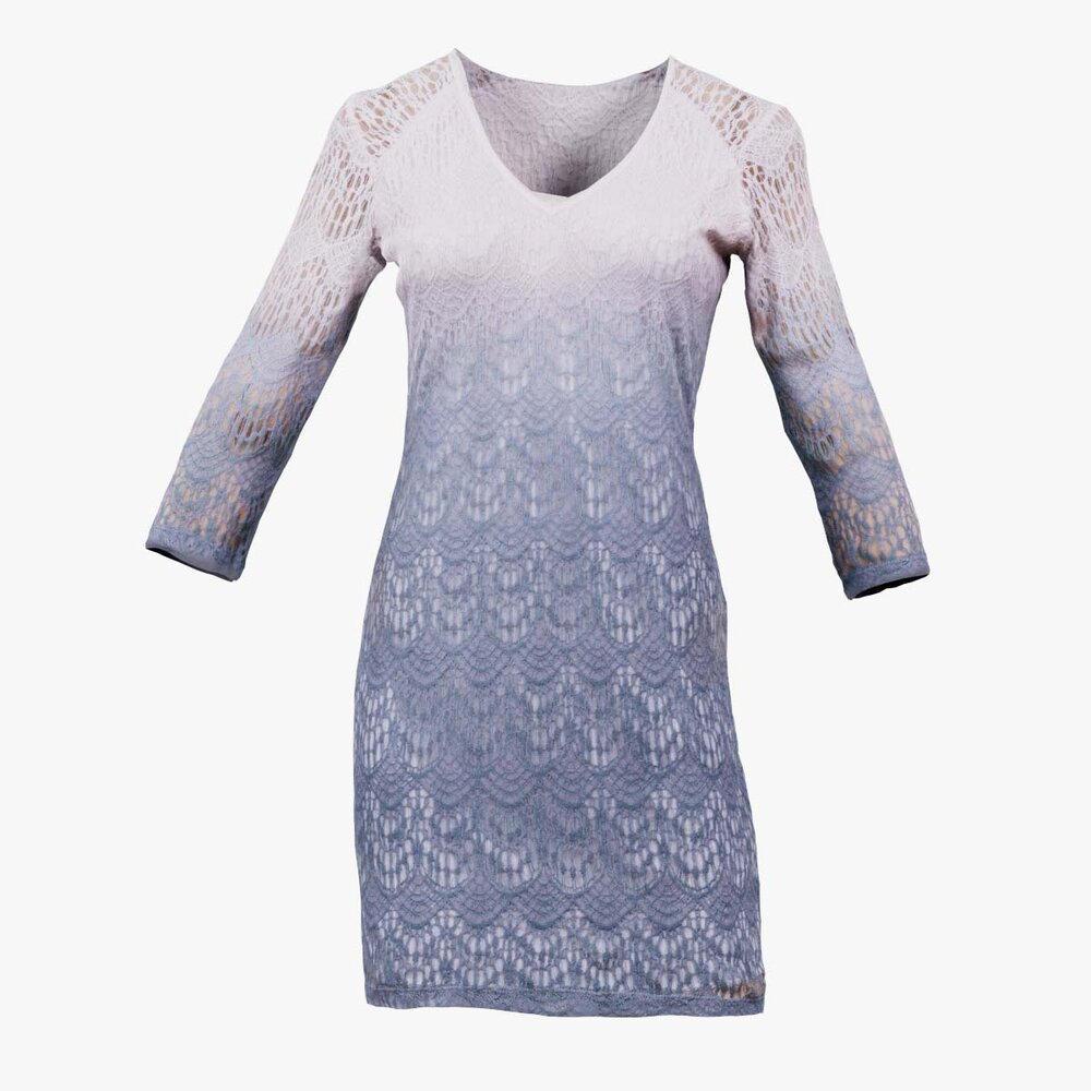 Gradient Pattern Knit Dress 3D model - Download Dresses on 3DModels.org