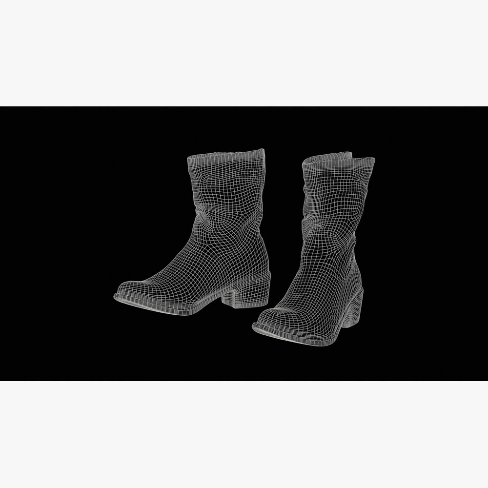 Indian Leather Boots 3D model - Download Shoes on 3DModels.org