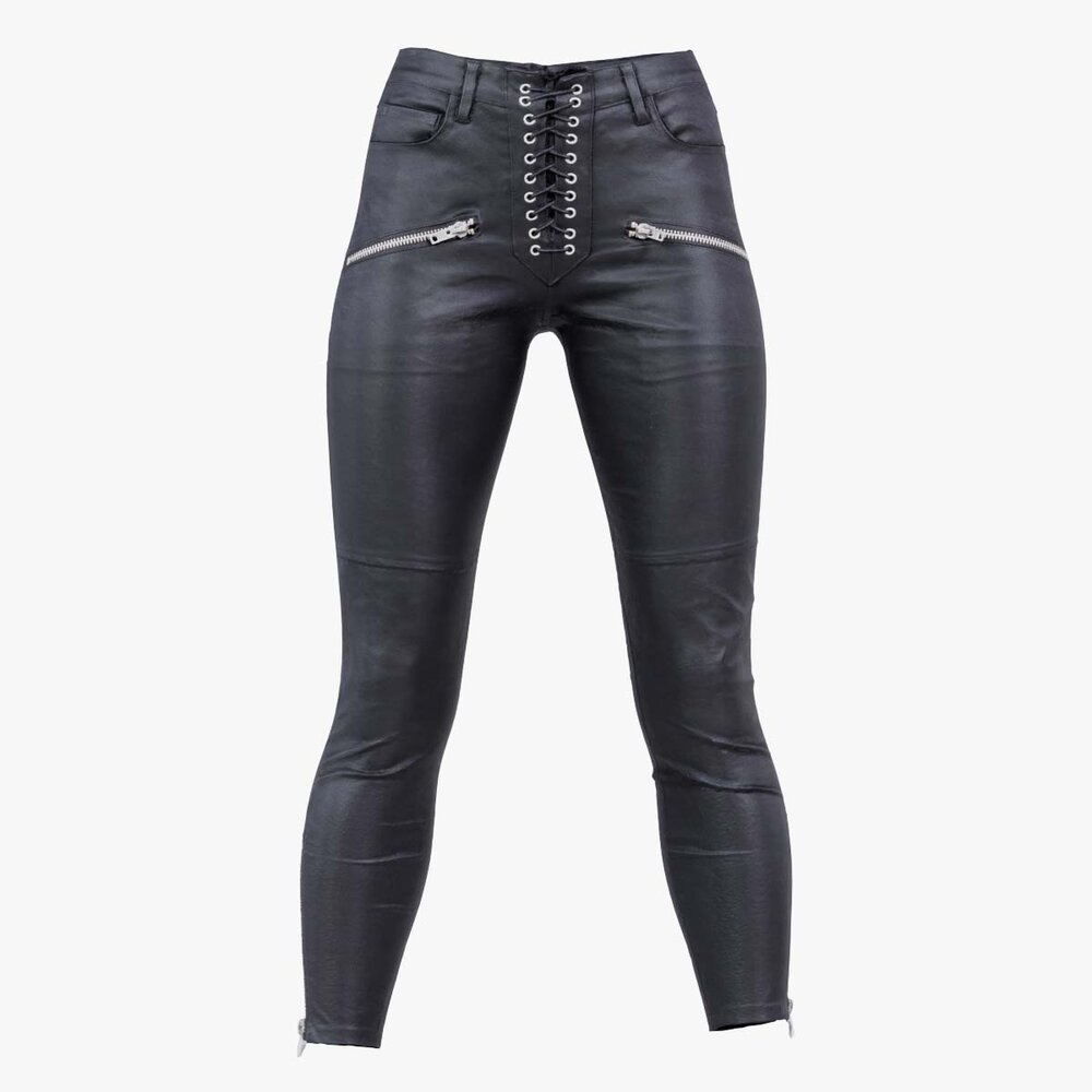 Laced Front Leather Trousers 3D model - Download Trousers on 3DModels.org