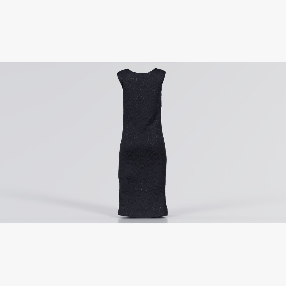 Long Black Shiny Gala Dress 3D model - Download Dresses on 3DModels.org