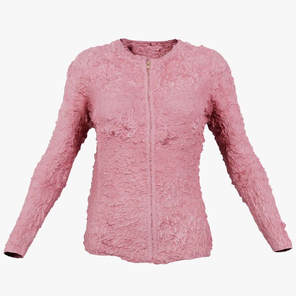 Pink Fur Top 3D model - Download Coats on 3DModels.org