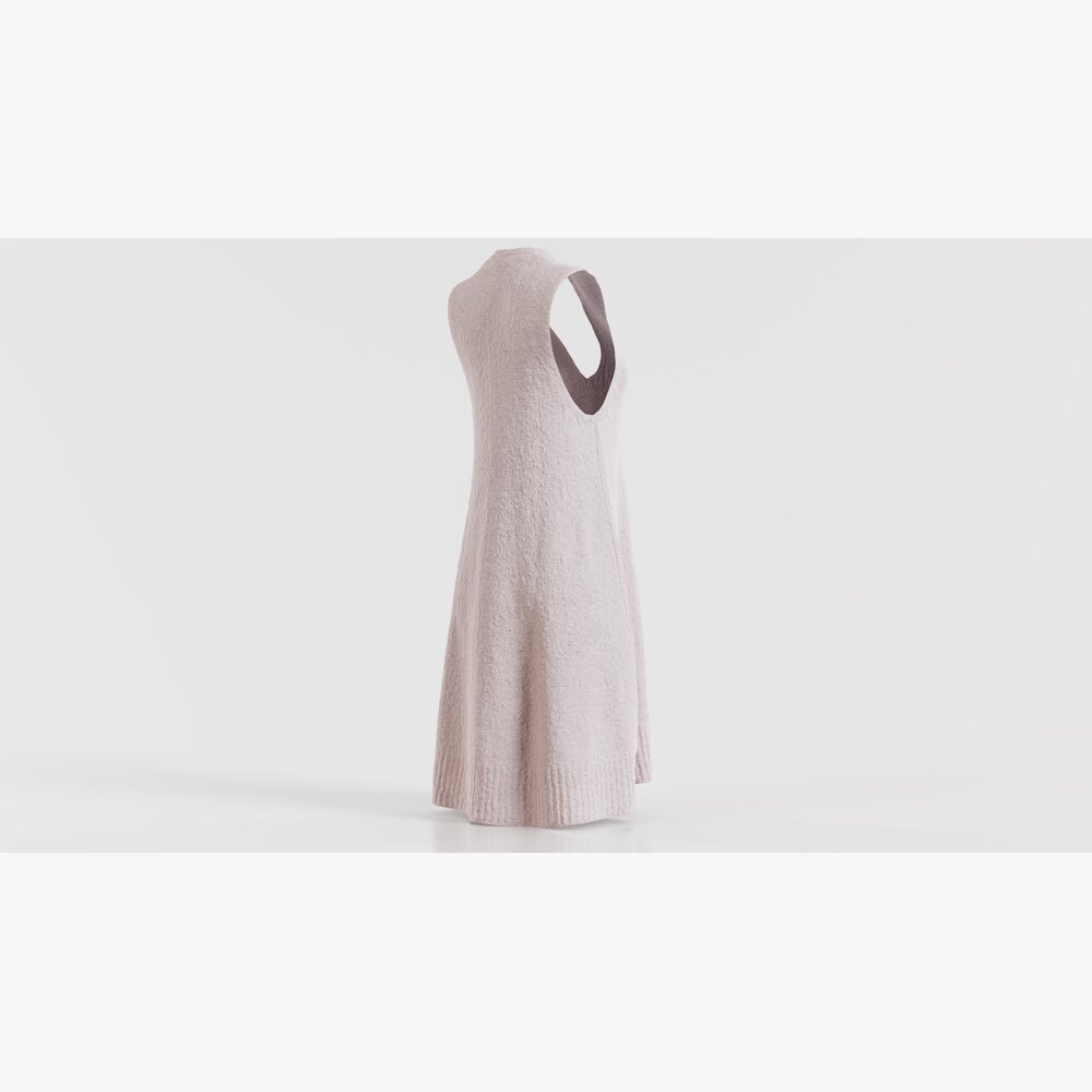 Pink Knit Wool Dress 3D model - Download Dresses on 3DModels.org