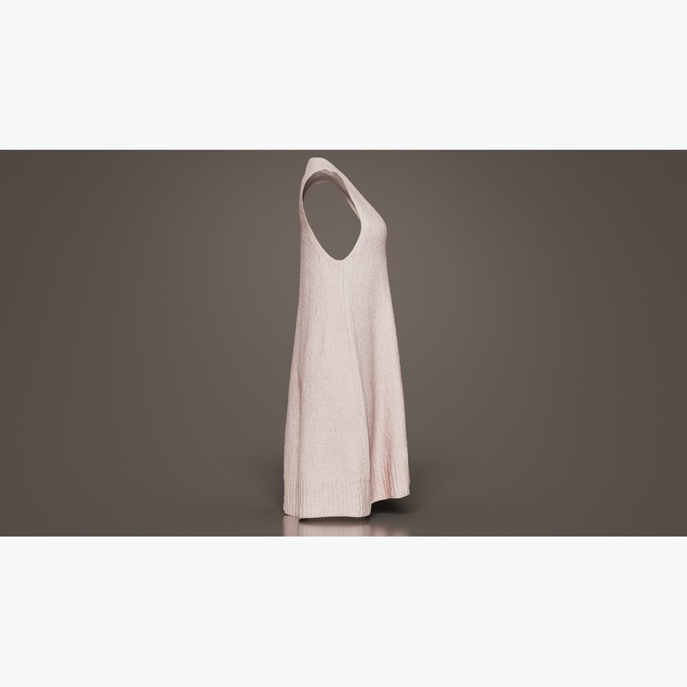 Pink Knit Wool Dress 3D model - Download Dresses on 3DModels.org