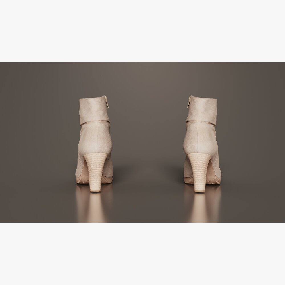 Pink Skin Elegant Heels 3D model - Download Shoes on 3DModels.org
