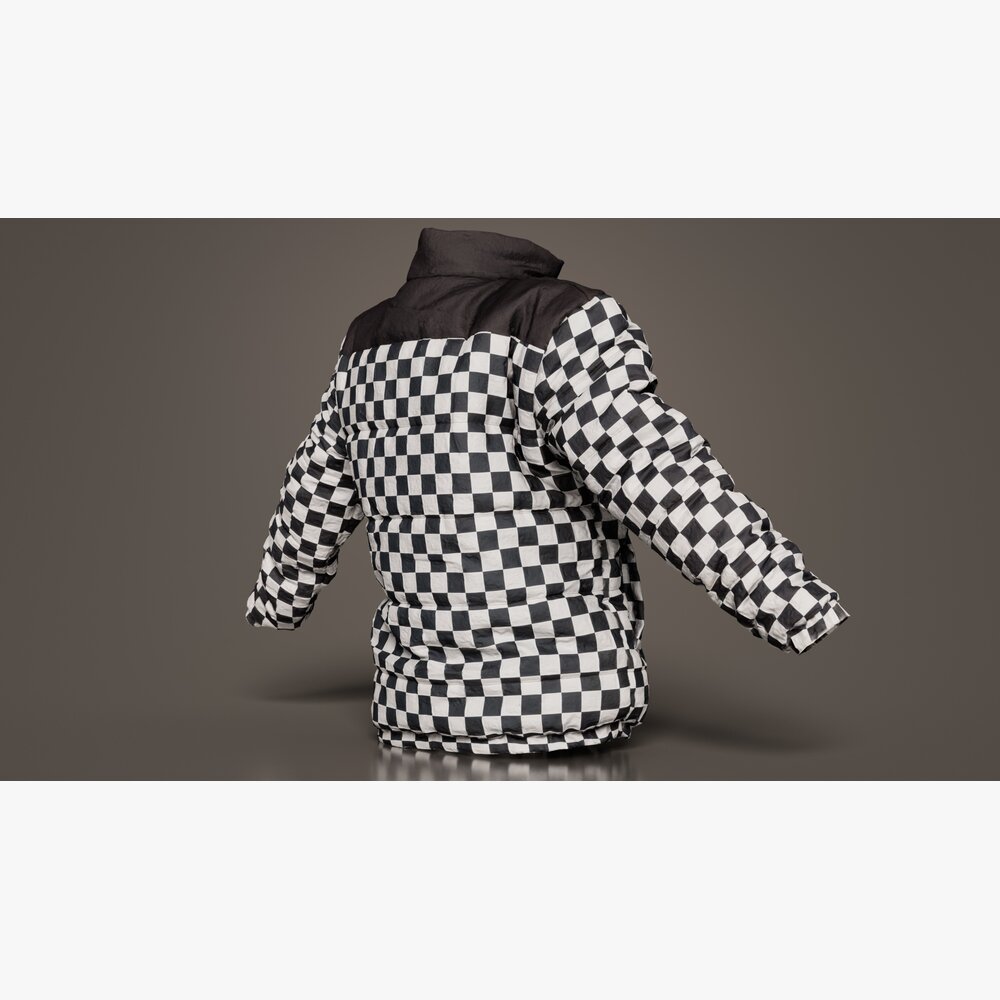 Racing Checkered Jacket 3D model - Download Coats on 3DModels.org