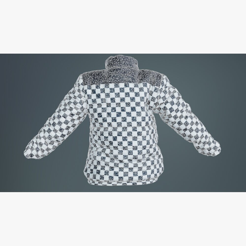 Racing Checkered Jacket 3D model - Download Coats on 3DModels.org