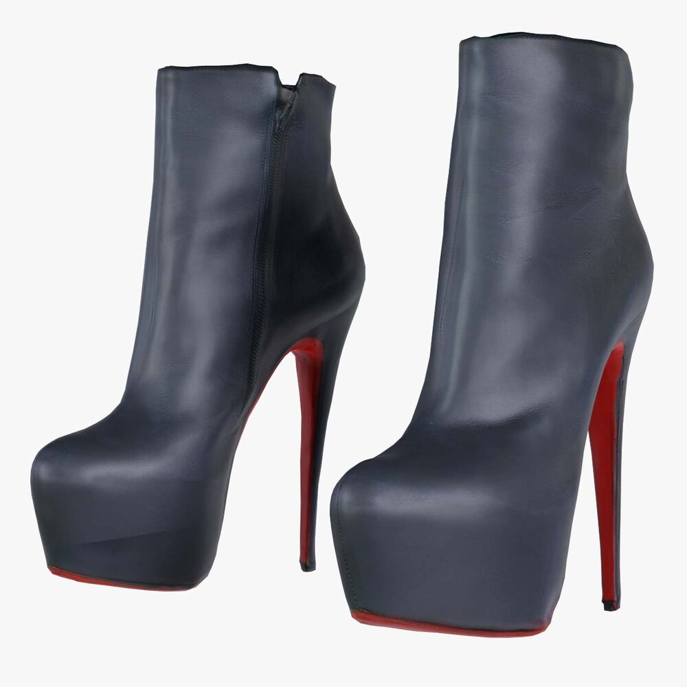 Red Sole Boots 3D model - Download Shoes on 3DModels.org