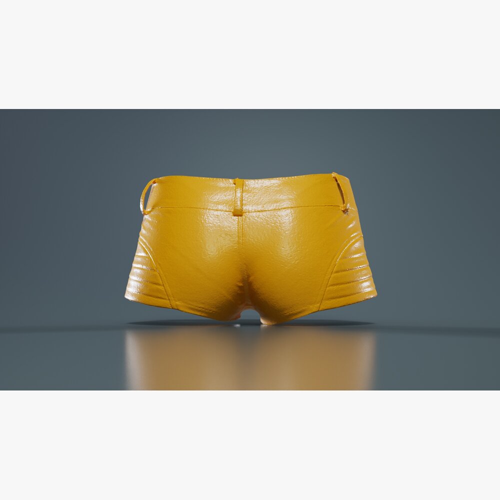 Side Padded Leather Shorts 3D model - Download Trousers on 3DModels.org