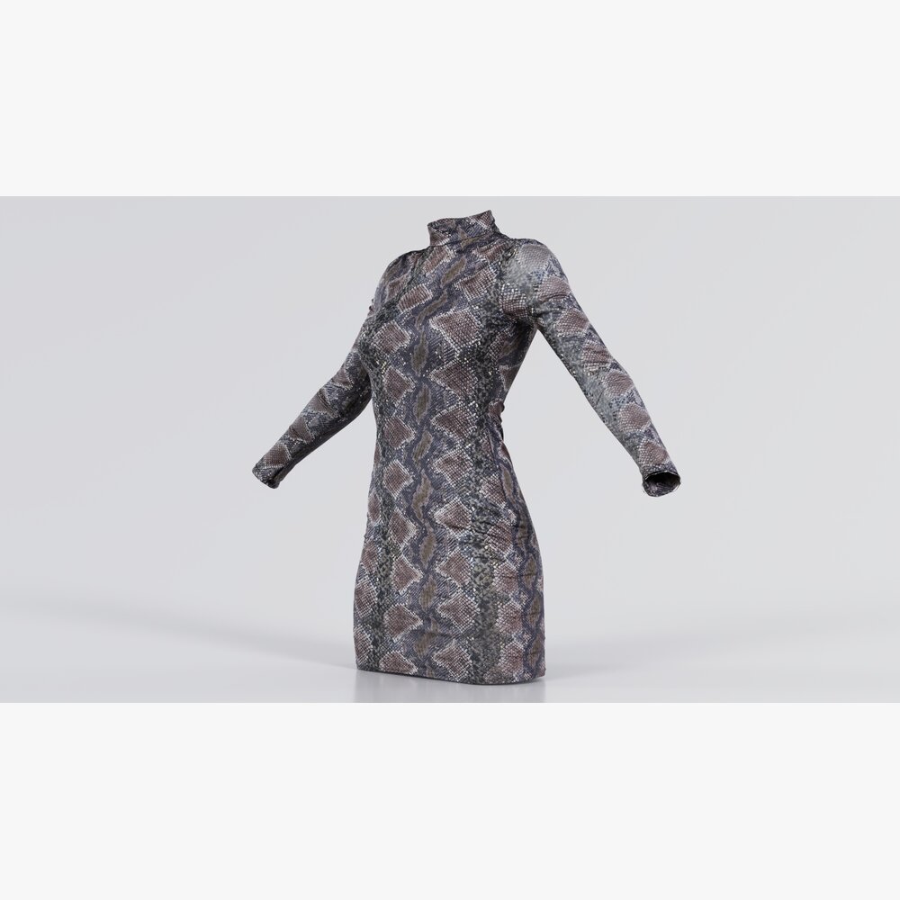 Snake Dress 3D model - Download Dresses on 3DModels.org