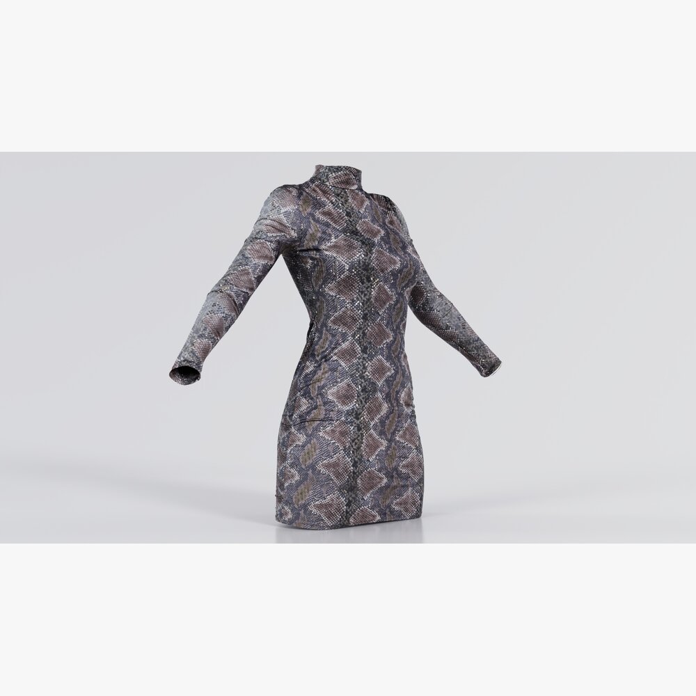Snake Dress 3D model - Download Dresses on 3DModels.org