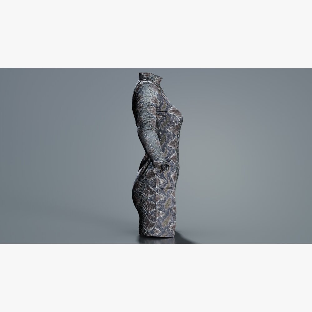 Snake Dress 3D model - Download Dresses on 3DModels.org