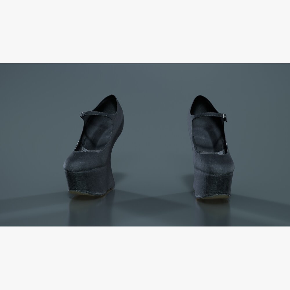 Spiky Wedges 3D модель - Скачати Взуття на 3DModels.org