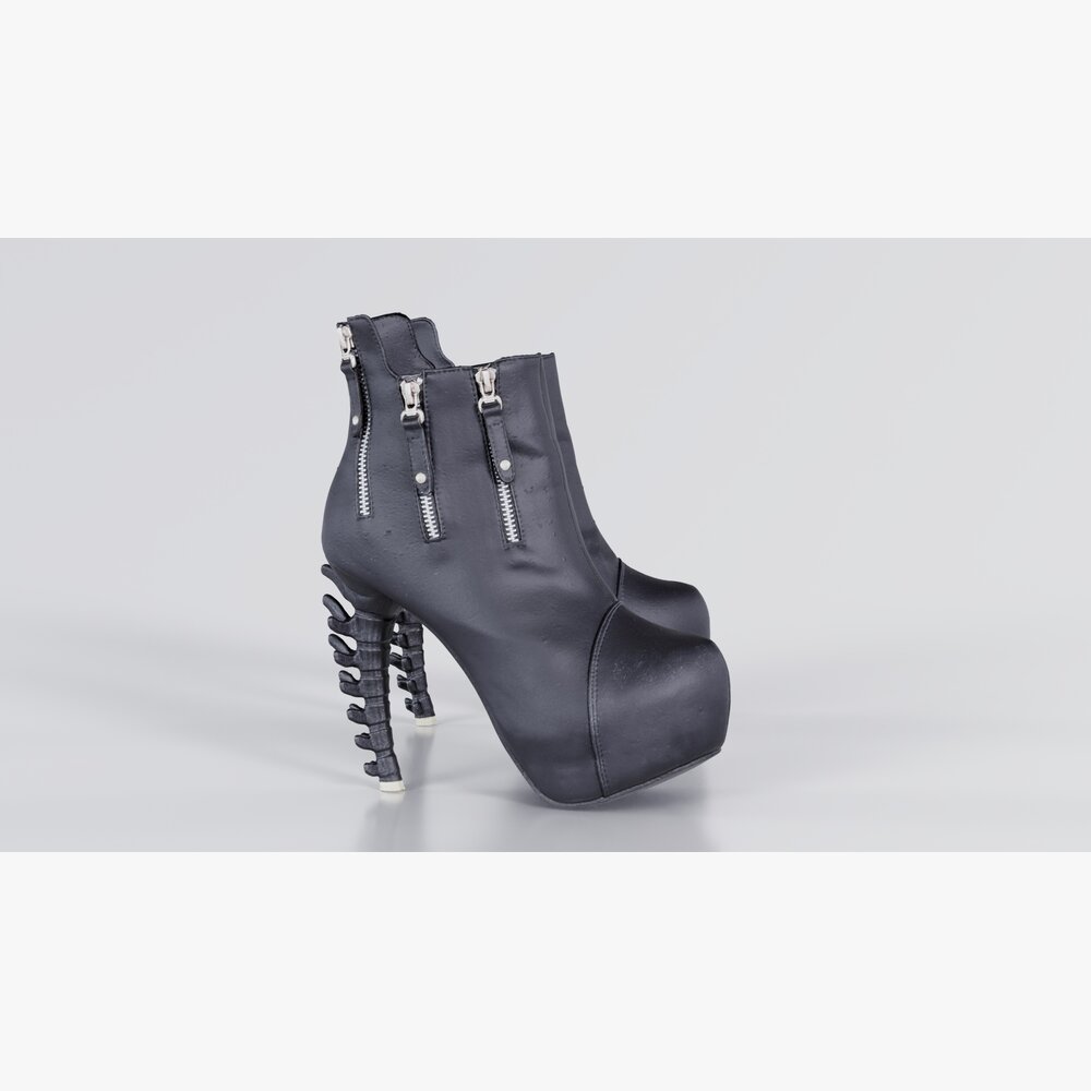 Spine Skeleton Heels 3D model - Download Shoes on 3DModels.org