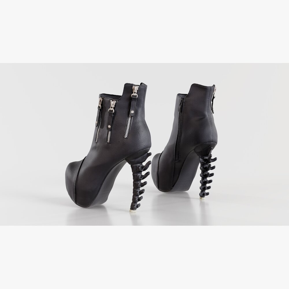 Spine Skeleton Heels 3D model - Download Shoes on 3DModels.org
