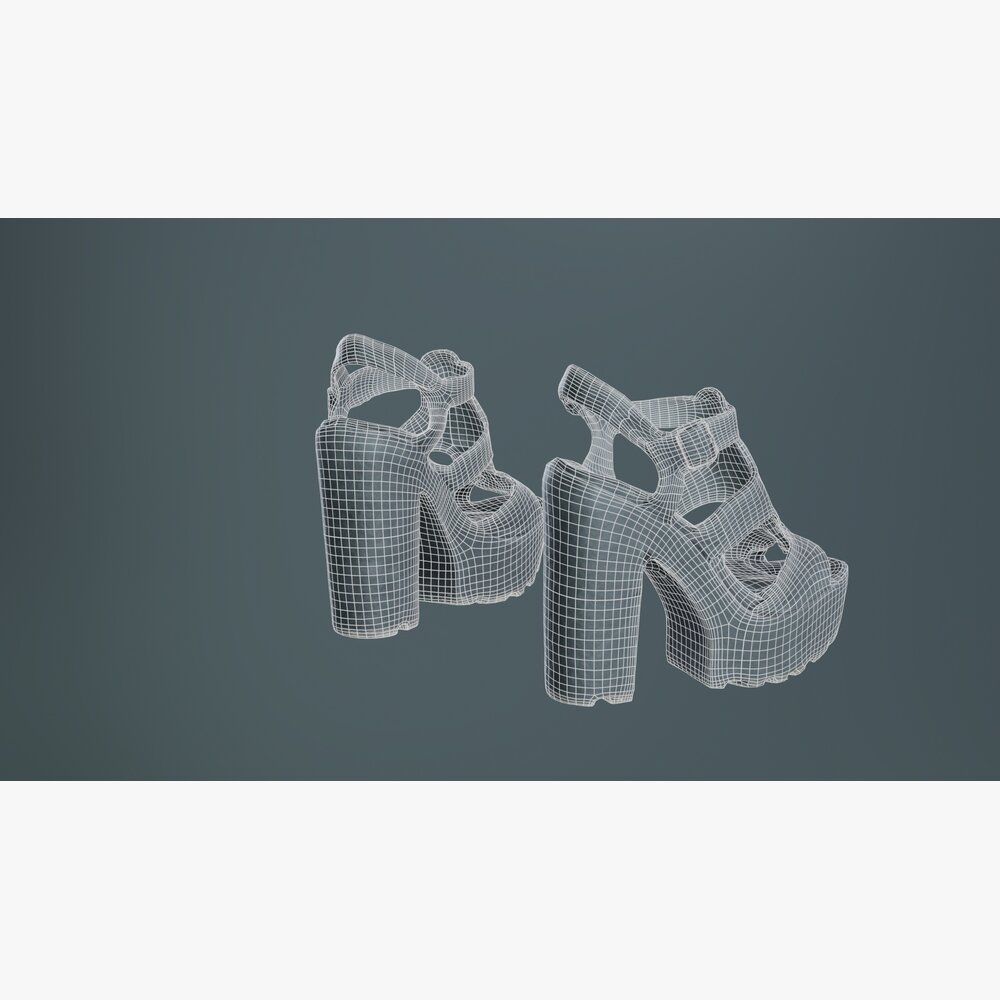 Strap Heels 3D model - Download Shoes on 3DModels.org