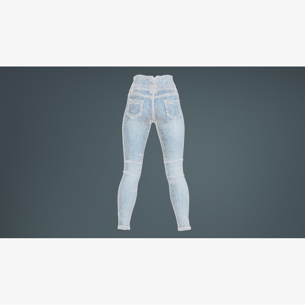 Stretchy Jeans Trousers 3D model - Download Trousers on 3DModels.org