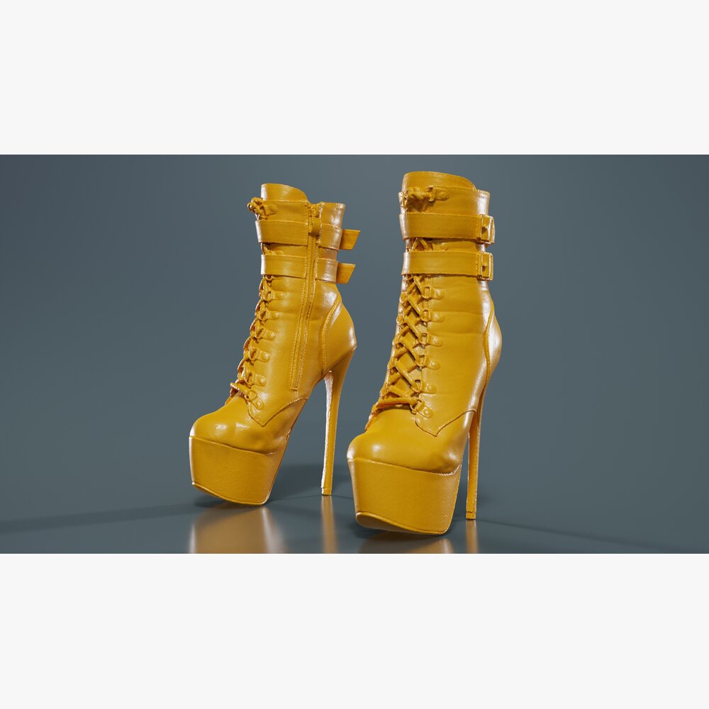 Thin Stiletto Heels 3D model - Download Shoes on 3DModels.org