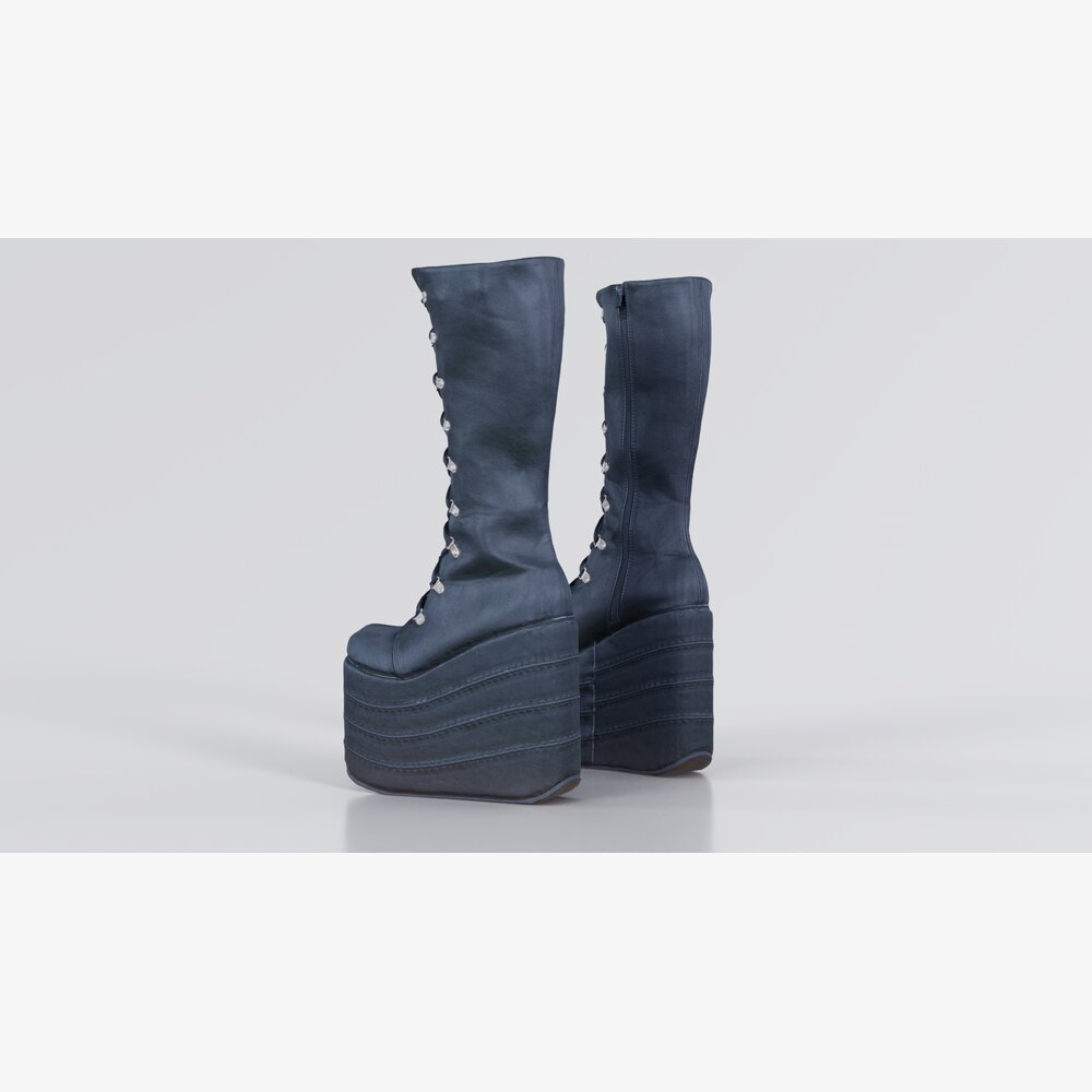 Big Block Boots 3D model - Download Shoes on 3DModels.org