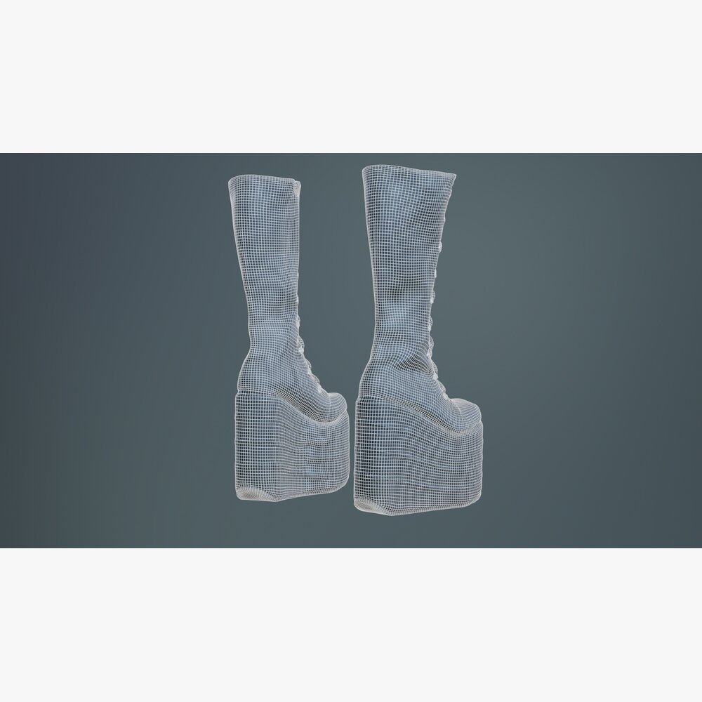 Big Block Boots 3D model - Download Shoes on 3DModels.org