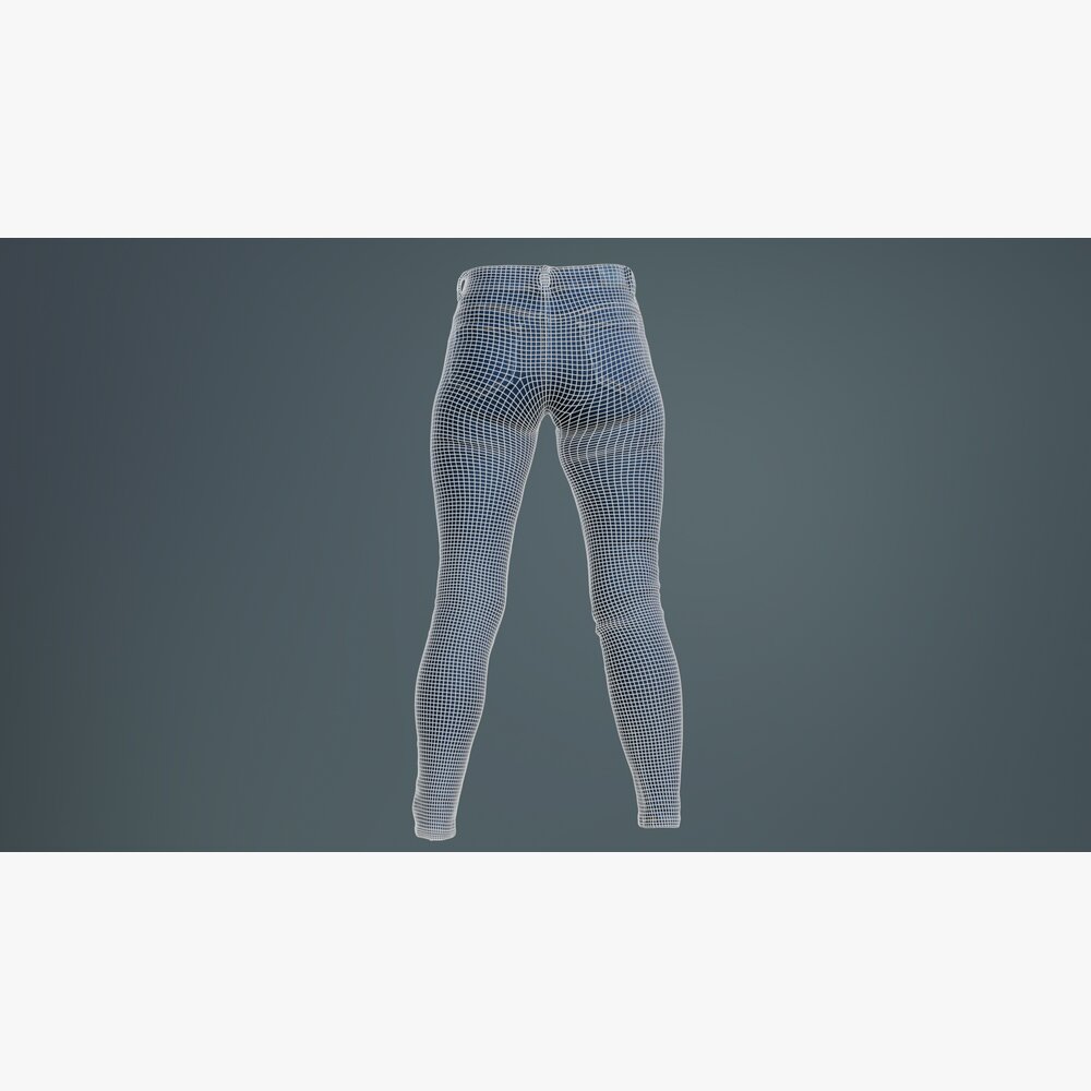 Dark Jeans Trousers 3D model - Download Trousers on 3DModels.org