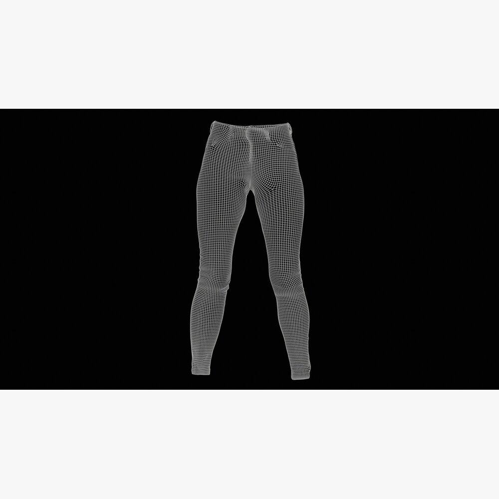 Dark Jeans Trousers 3D model - Download Trousers on 3DModels.org