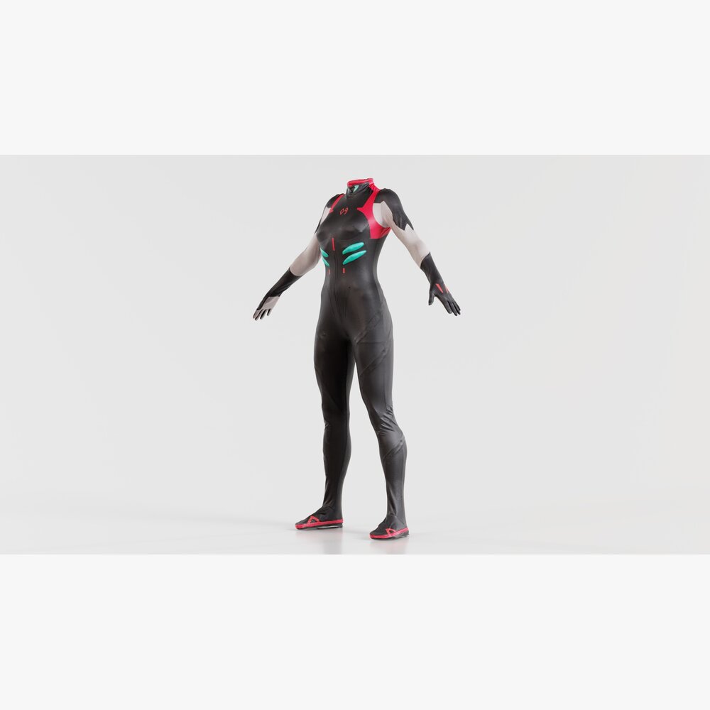 Full Body Details Catsuit 3D model - Download Suits on 3DModels.org