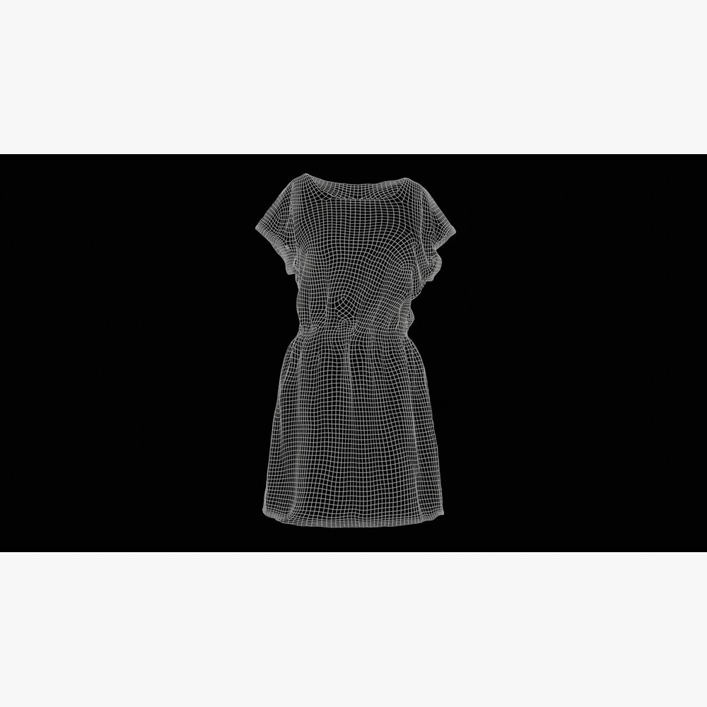 Jagged Pattern Dress 3D model - Download Dresses on 3DModels.org