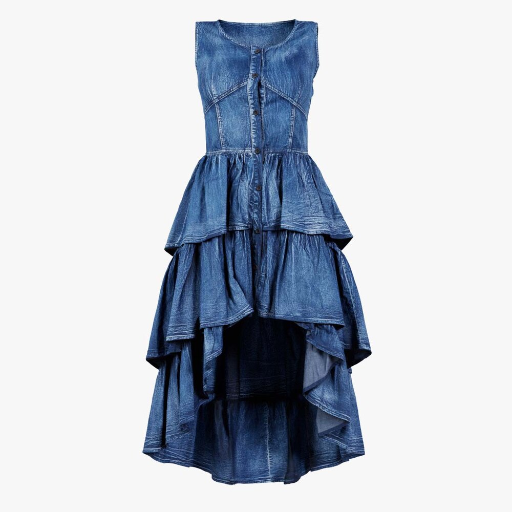 Jeans Layer Dress 3D model - Download Dresses on 3DModels.org