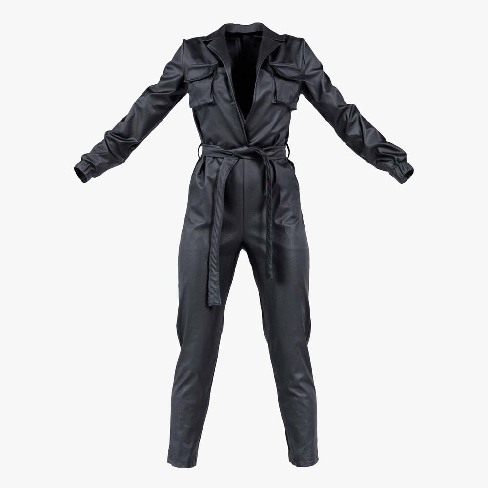 Leather Jumpsuit 3D model - Download Suits on 3DModels.org