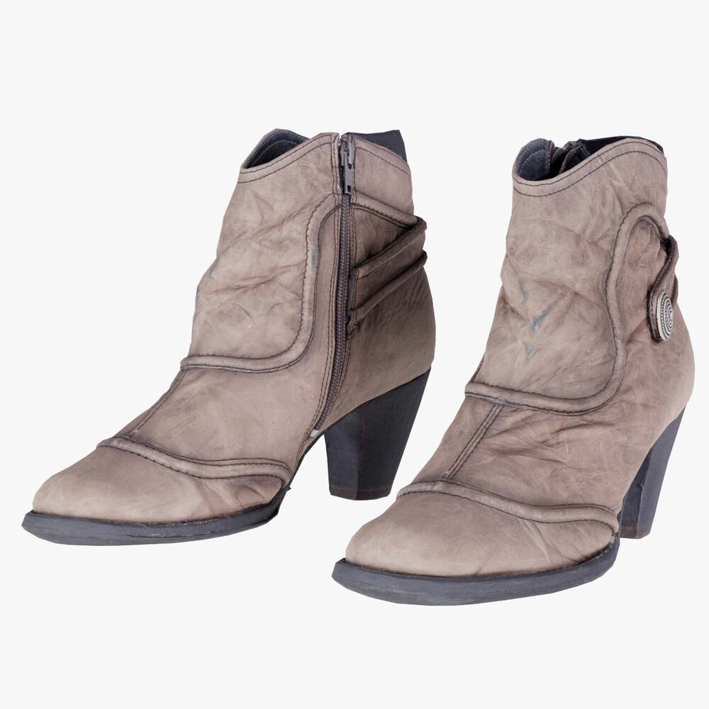 Leather Zipper Shoe 3D model - Download Shoes on 3DModels.org
