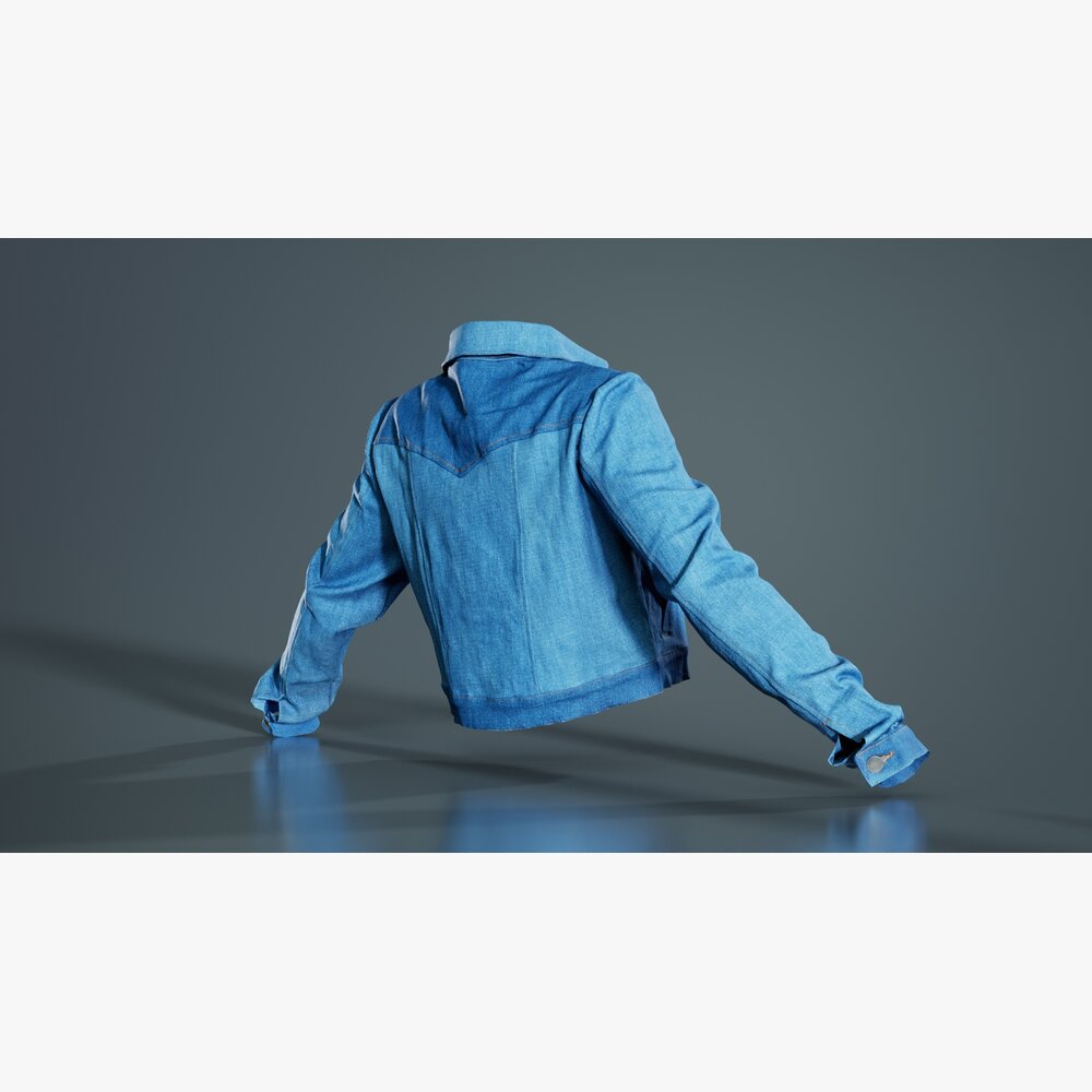 Neat Jeans Jacket 3D model - Download Suits on 3DModels.org