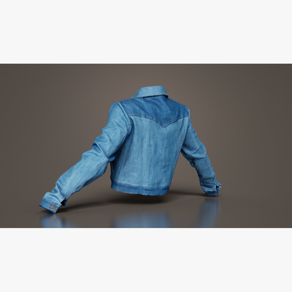 Neat Jeans Jacket 3D model - Download Suits on 3DModels.org