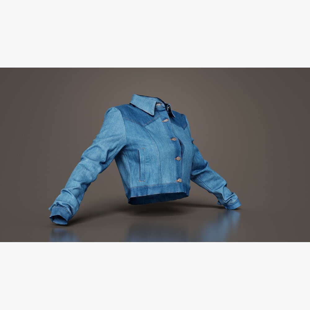Neat Jeans Jacket 3D model - Download Suits on 3DModels.org