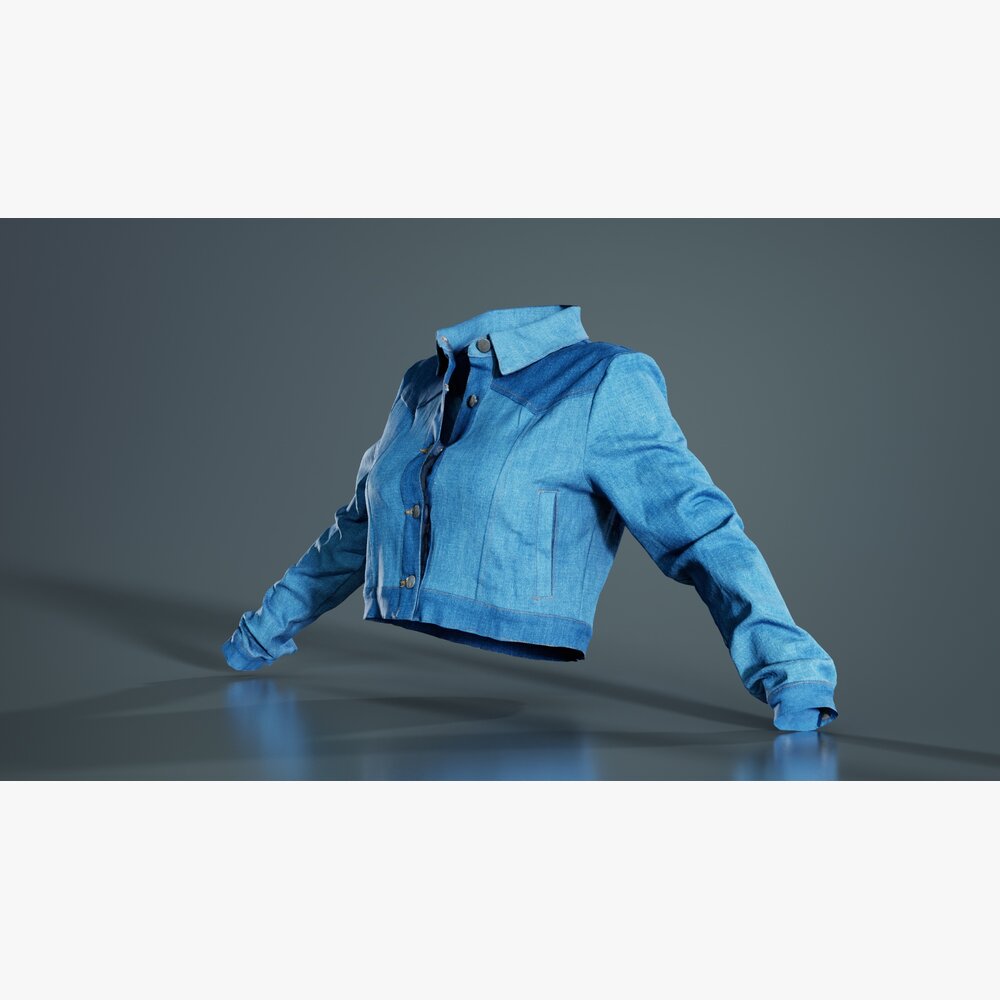 Neat Jeans Jacket 3D model - Download Suits on 3DModels.org