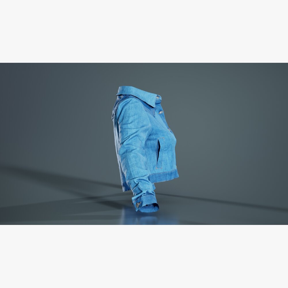 Neat Jeans Jacket 3D model - Download Suits on 3DModels.org