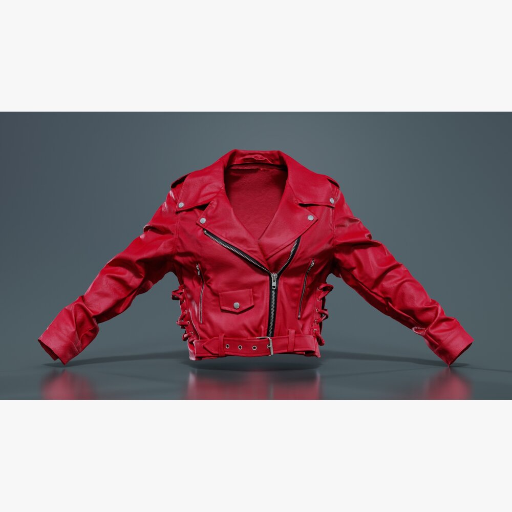 Oversized Biker Jacket 3D model - Download Coats on 3DModels.org