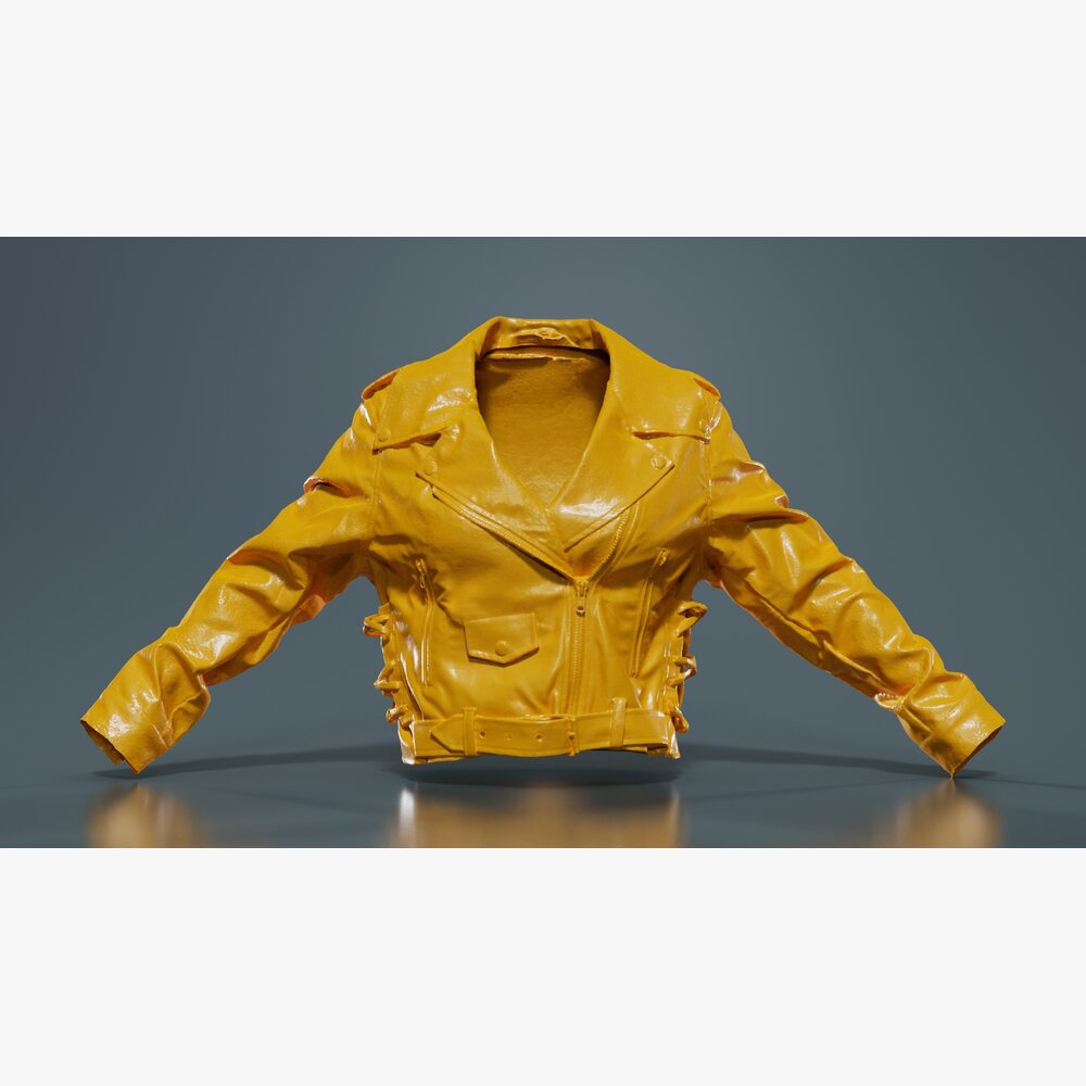 Oversized Biker Jacket 3D model - Download Coats on 3DModels.org
