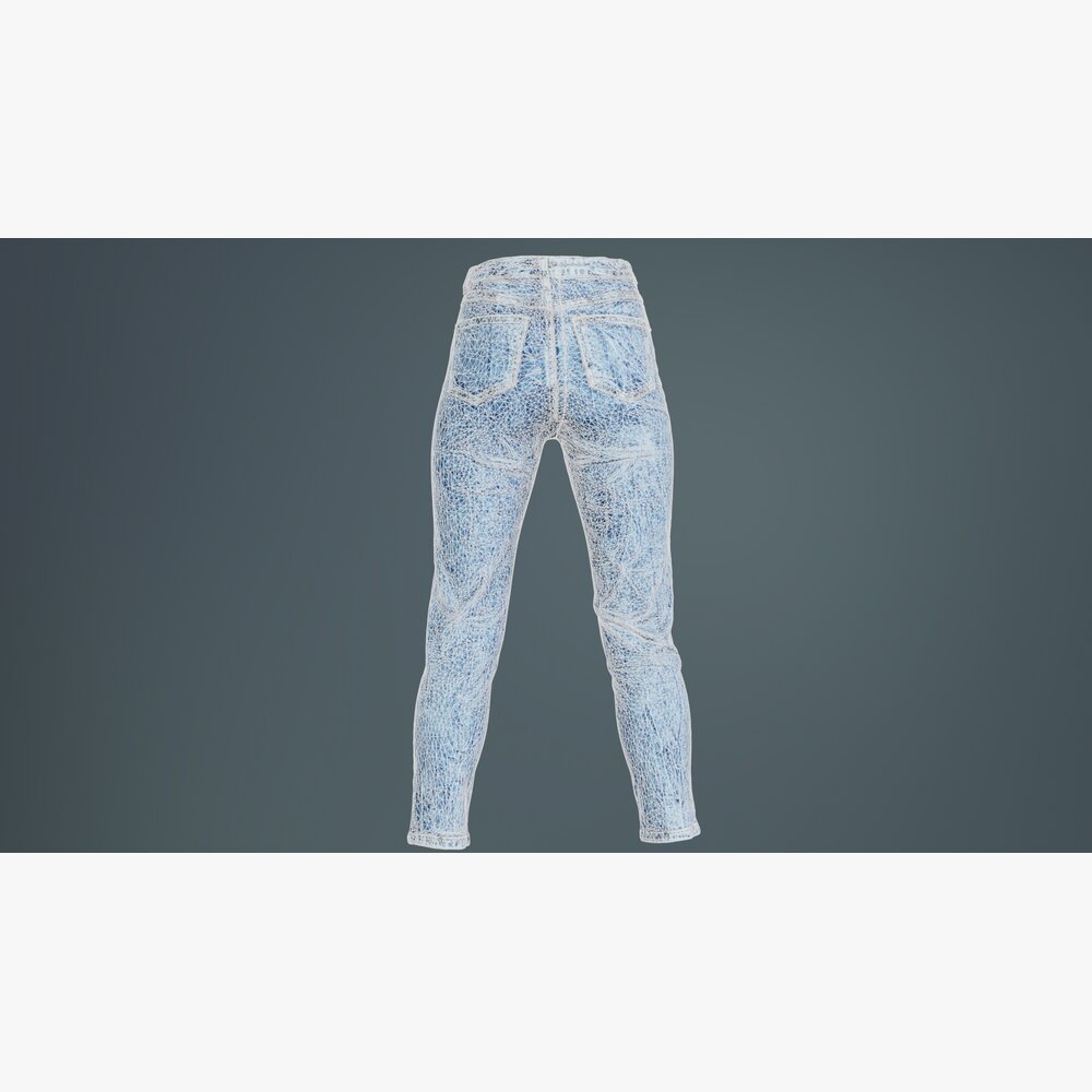 Patchy Jeans Trousers 3D model - Download Trousers on 3DModels.org