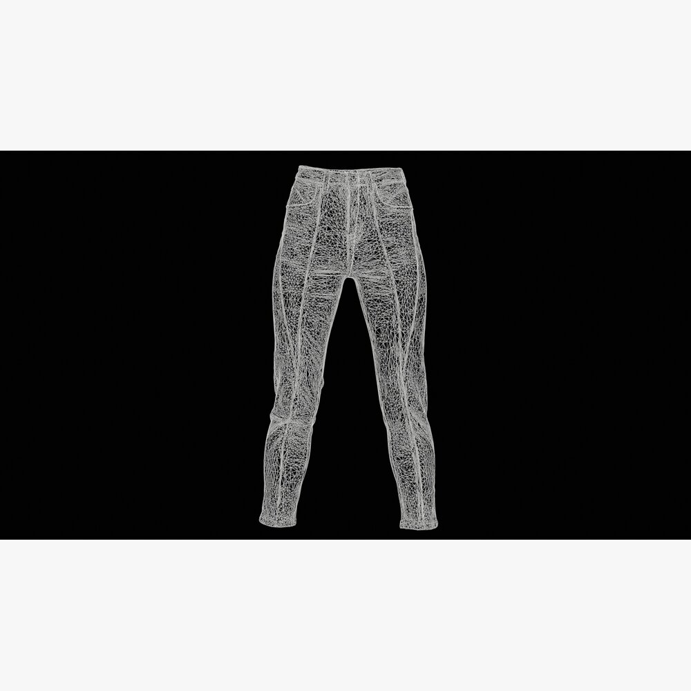 Patchy Jeans Trousers 3D model - Download Trousers on 3DModels.org