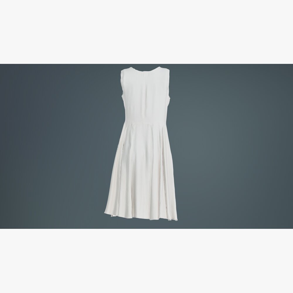 Pearl Decorated Beige Dress 3D model - Download Dresses on 3DModels.org