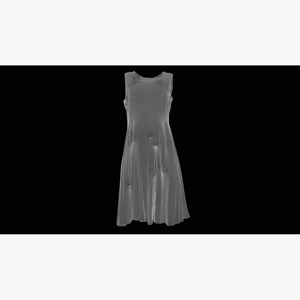 Pearl Decorated Beige Dress 3D model - Download Dresses on 3DModels.org