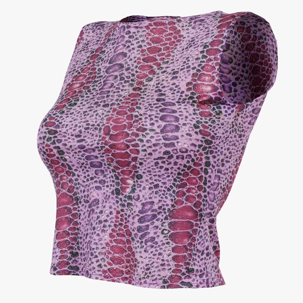 Purple Snake Top 3D model - Download Shirts on 3DModels.org